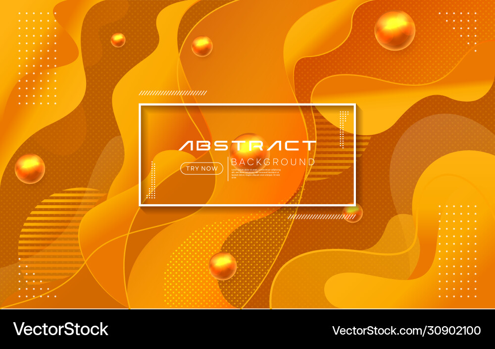 Dynamic orange color background modern abstract Vector Image
