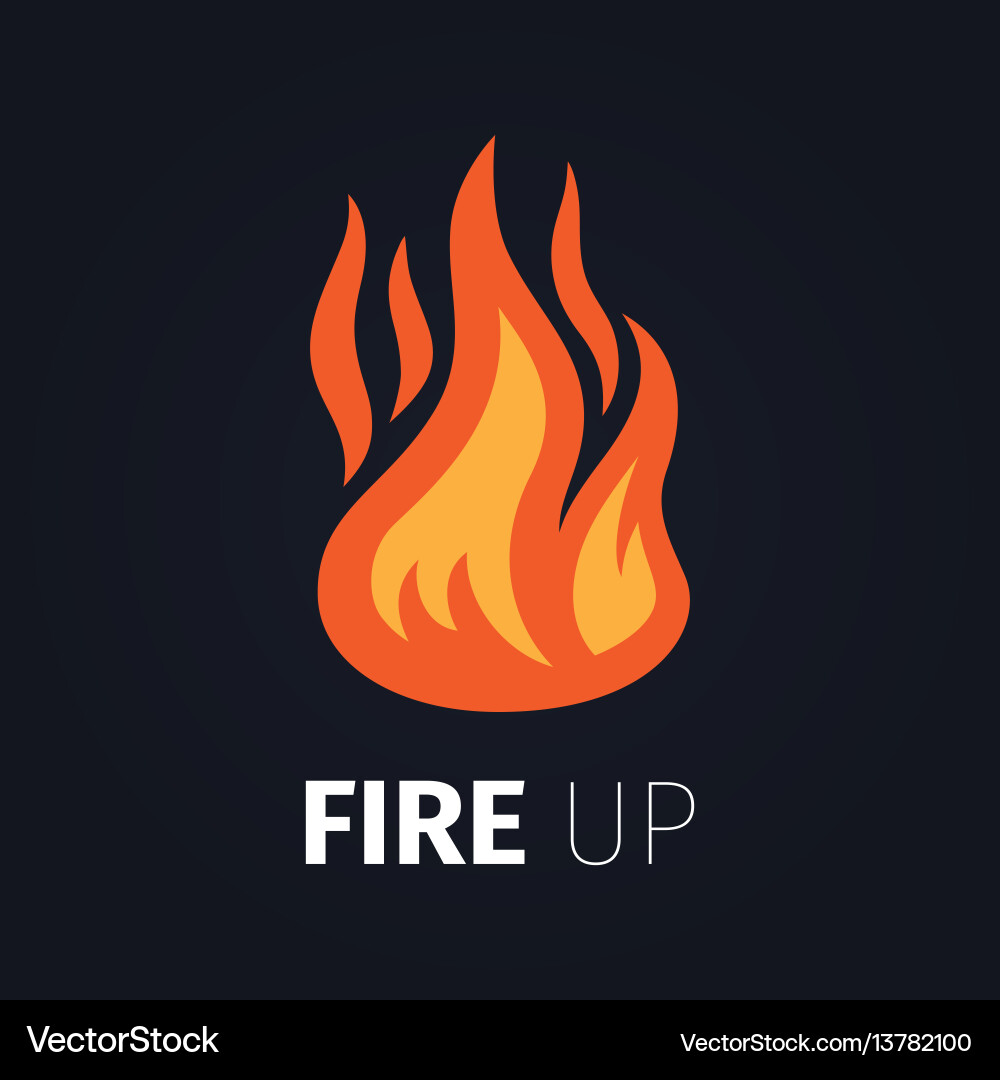 Fire up logo template Royalty Free Vector Image