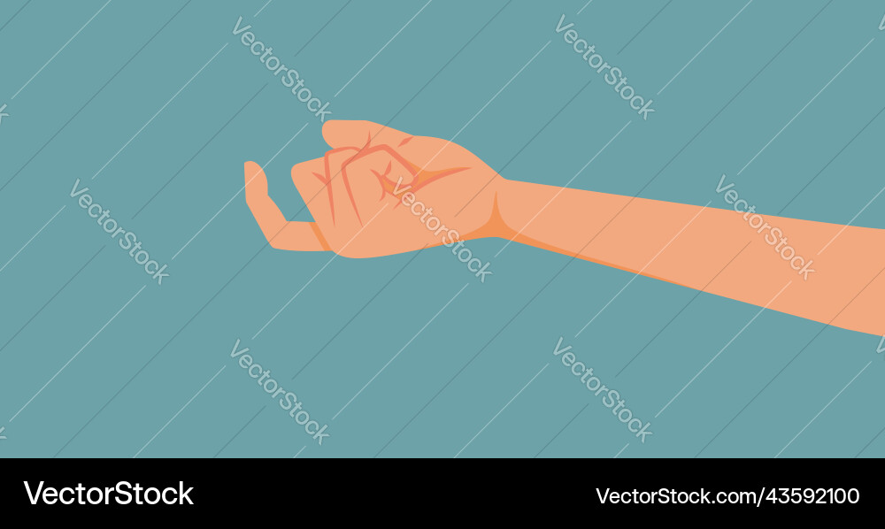 Hand making beckoning sign cartoon Royalty Free Vector Image