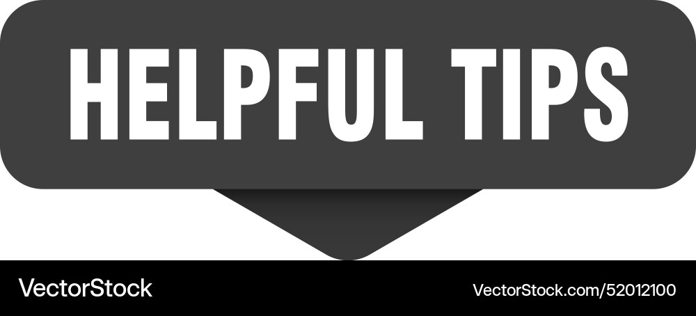 Helpful tips sticker sign Royalty Free Vector Image