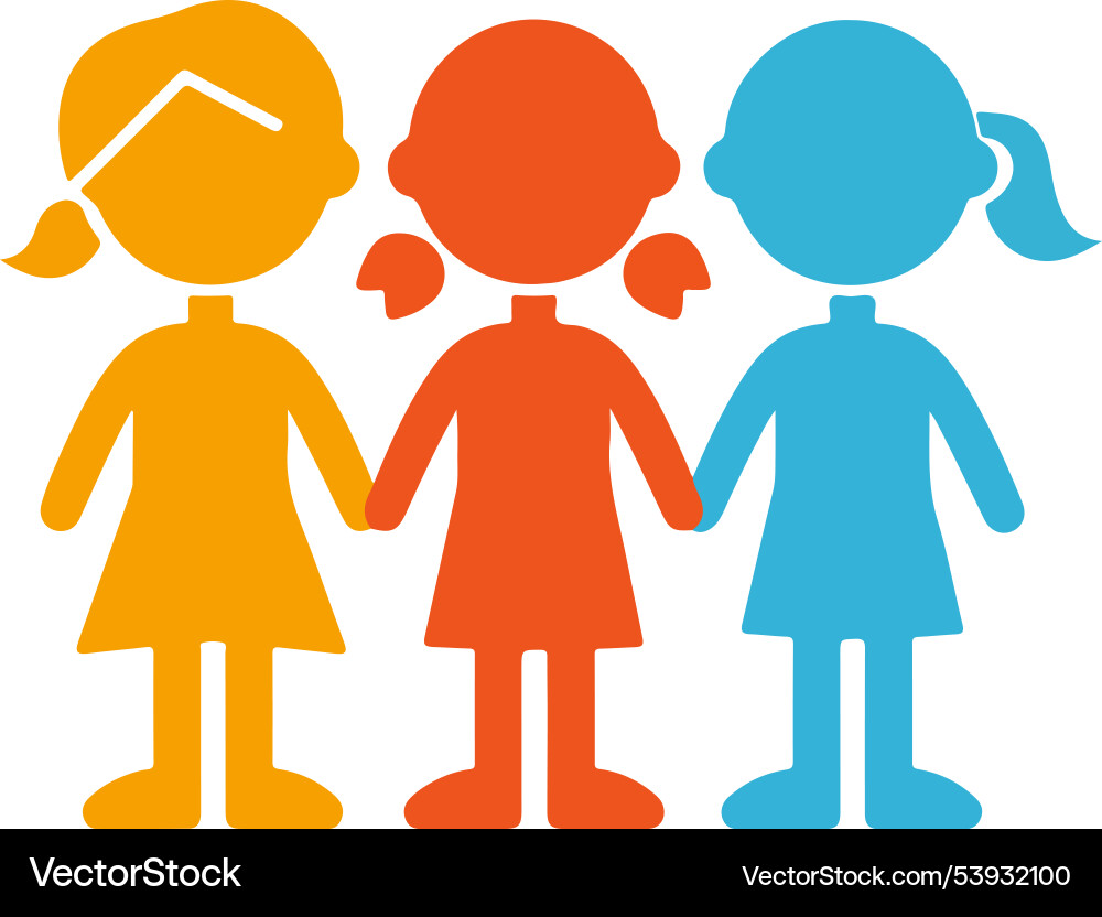 Joyful children icons Royalty Free Vector Image