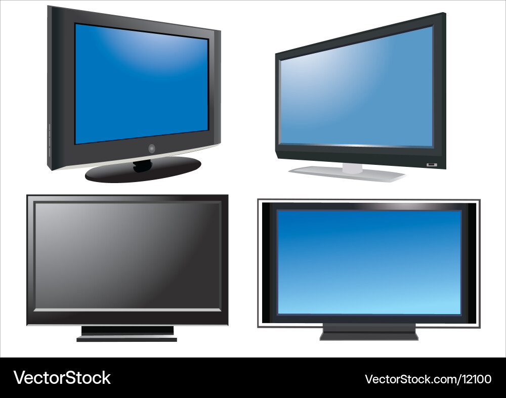 Led tv Royalty Free Vector Image - VectorStock