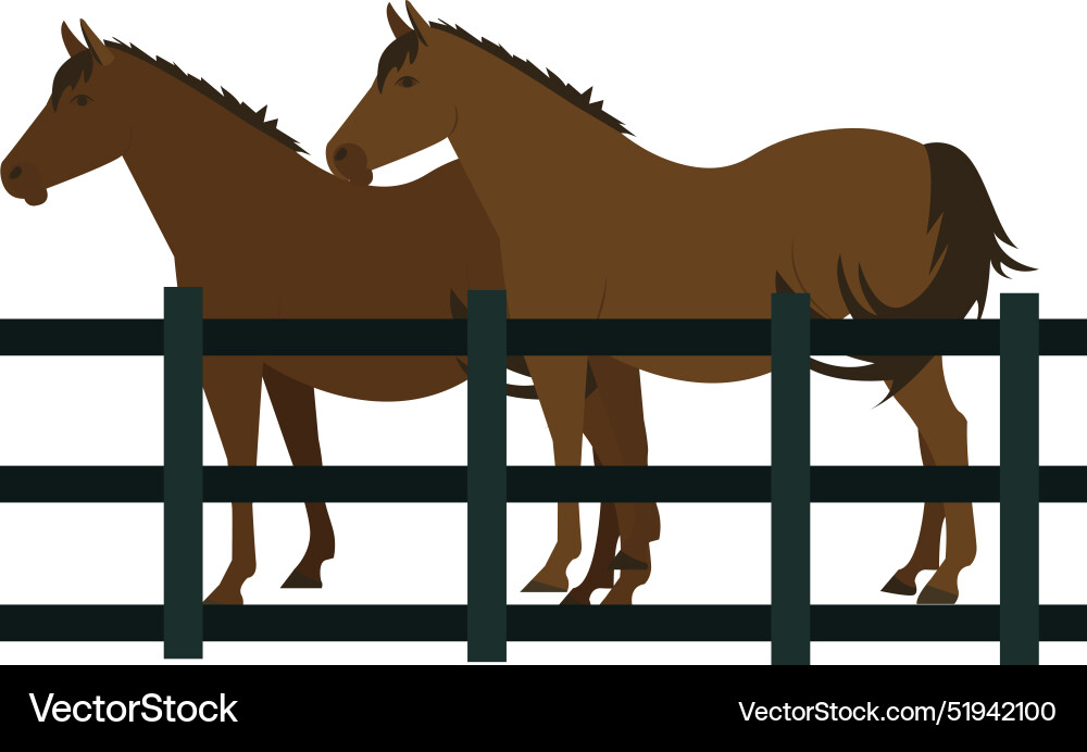 Thoroughbred stallions in stall icon Royalty Free Vector