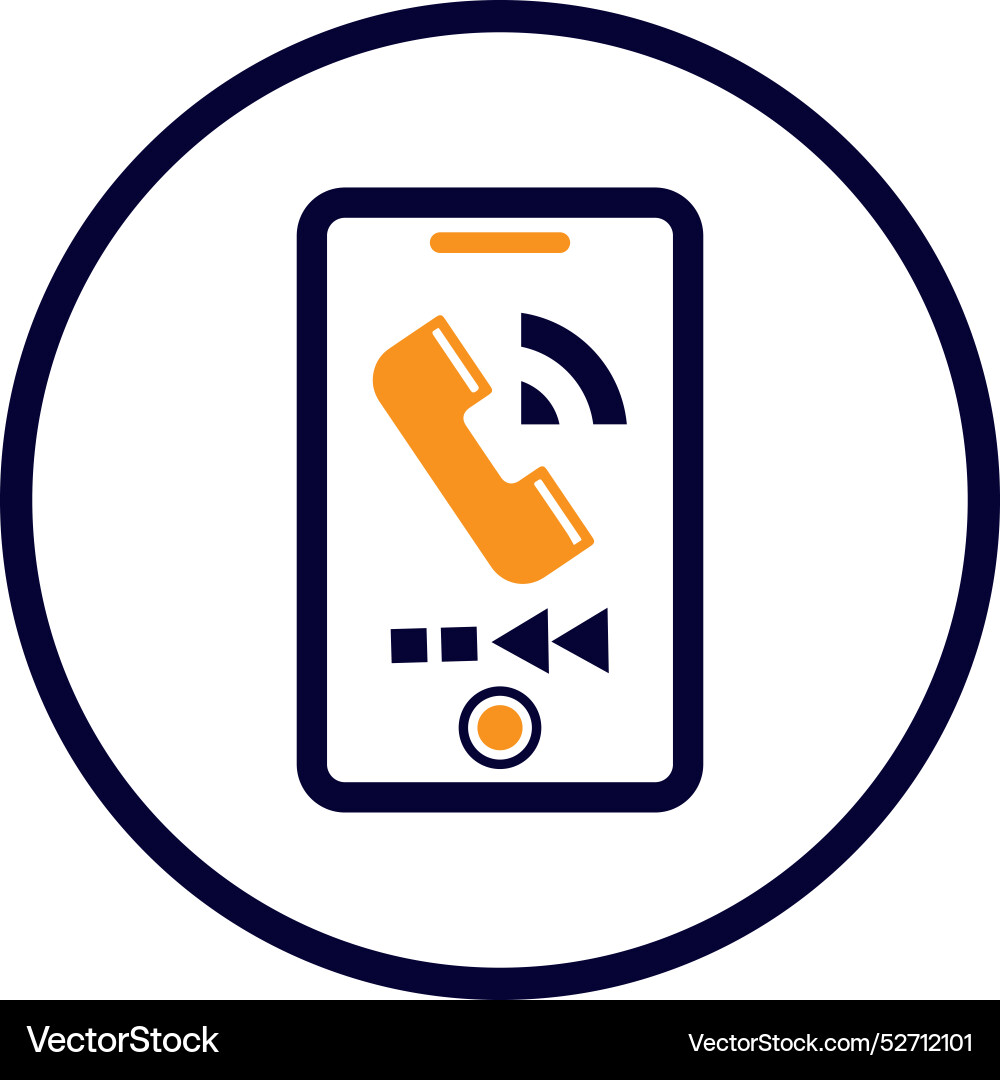 Call phone receive icon Royalty Free Vector Image