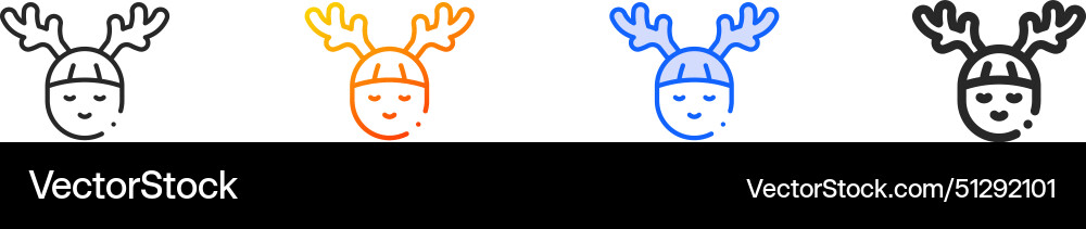 Celtic iconthin linear gradient blue stroke Vector Image