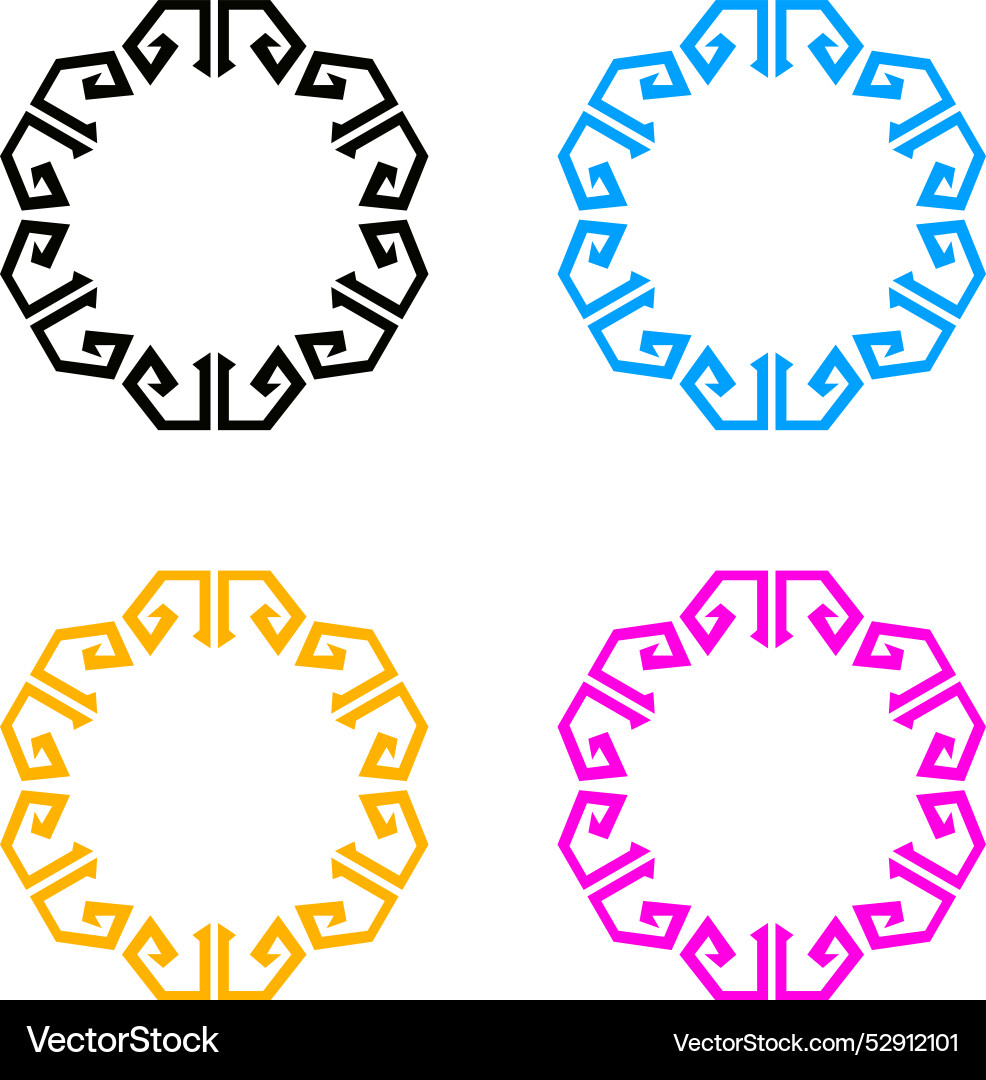 Colorful geometric circle sign symbol logo Vector Image