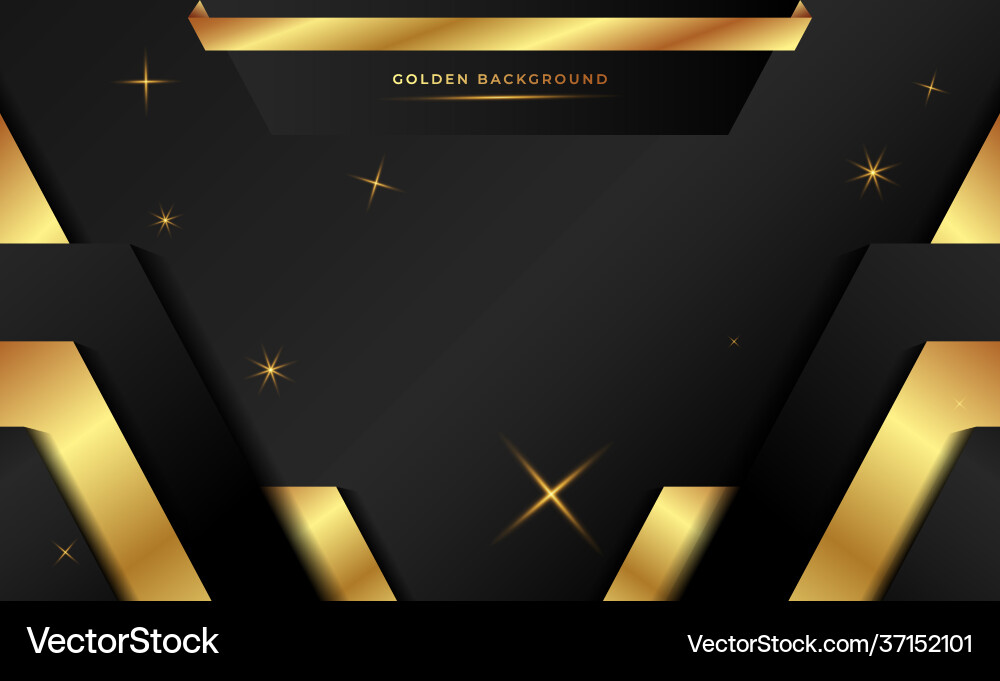 Golden greeting card background Royalty Free Vector Image