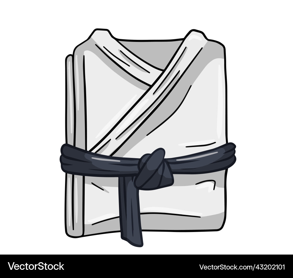 Kimono clothes combat japanese robe Royalty Free Vector