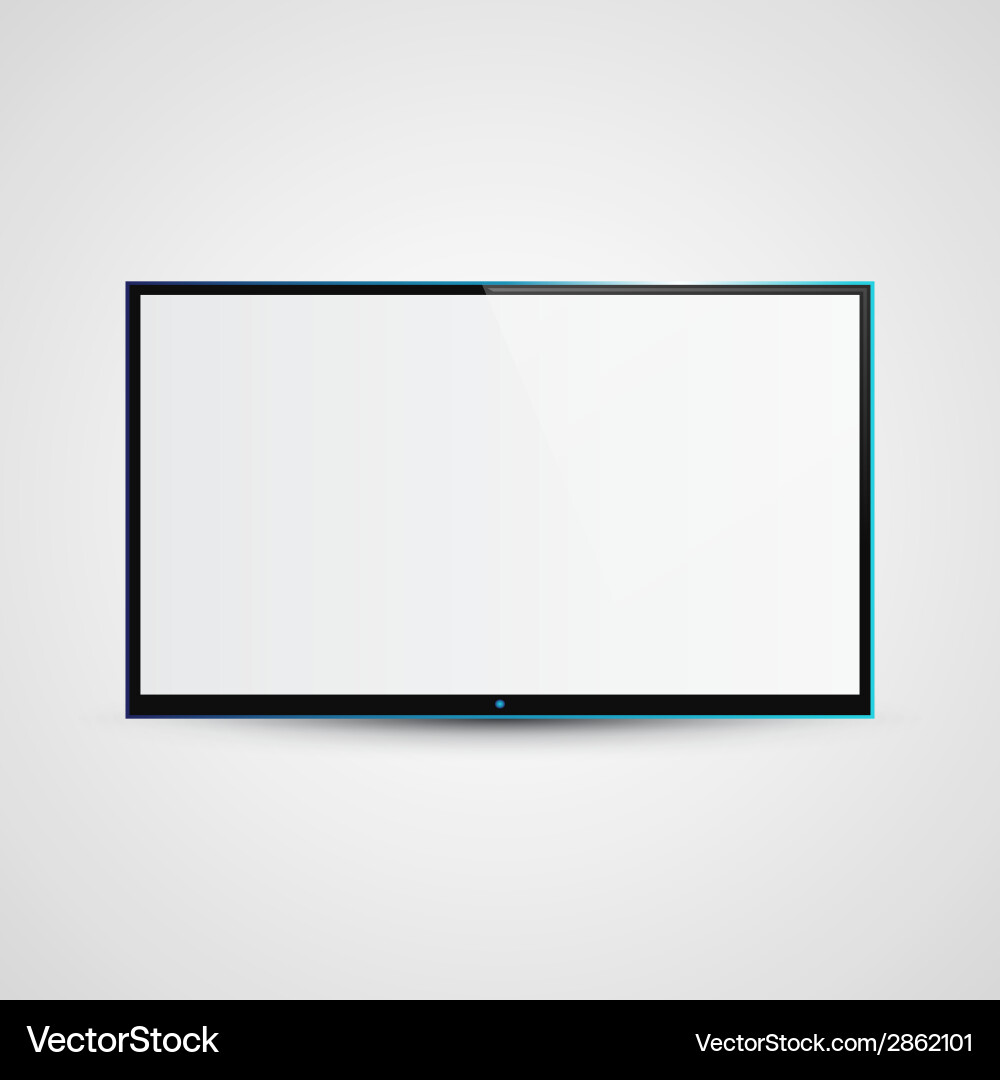 Modern Flat Screen TV Royalty Free Vector Image