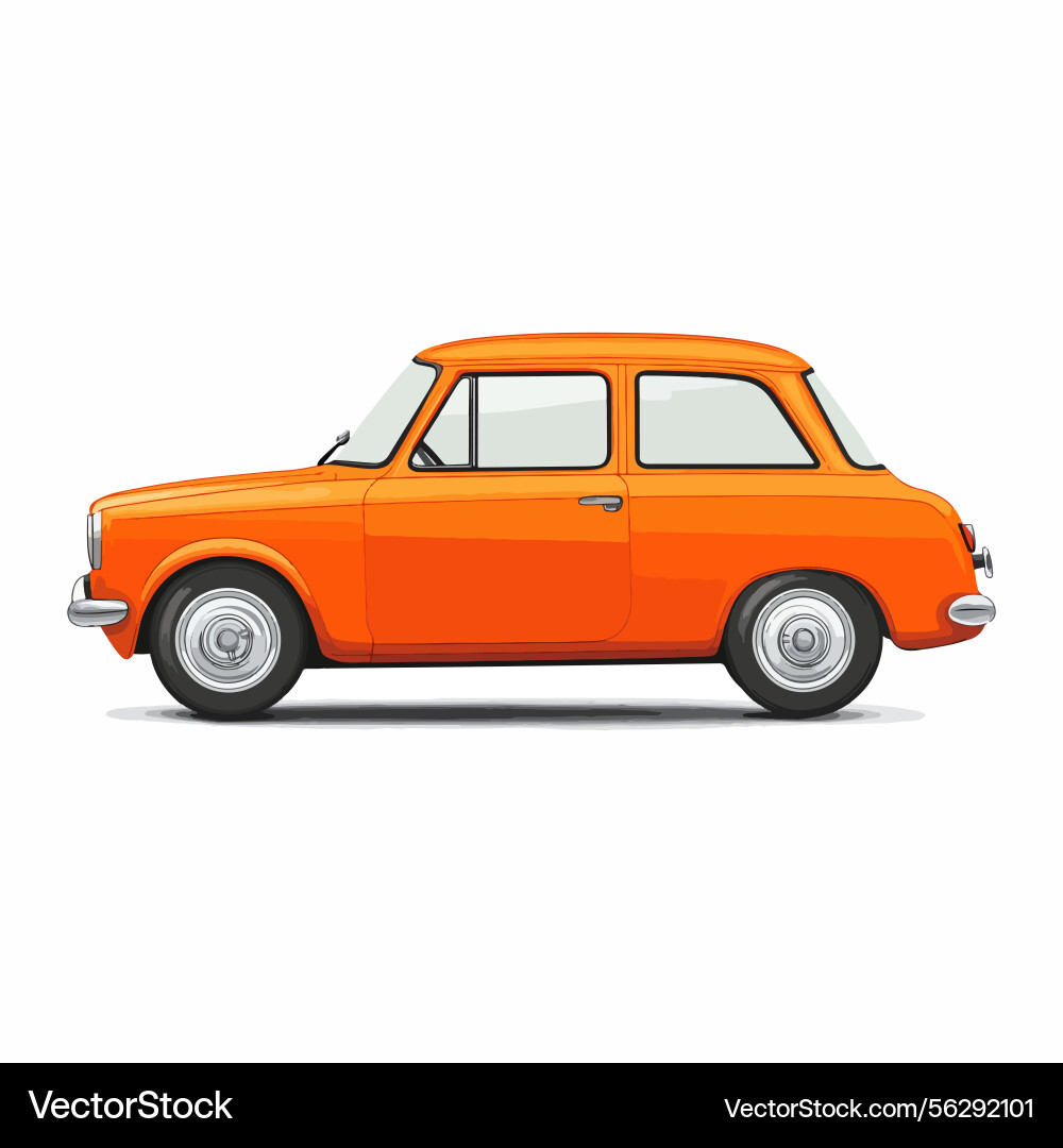 Orange racing car Royalty Free Vector Image - VectorStock