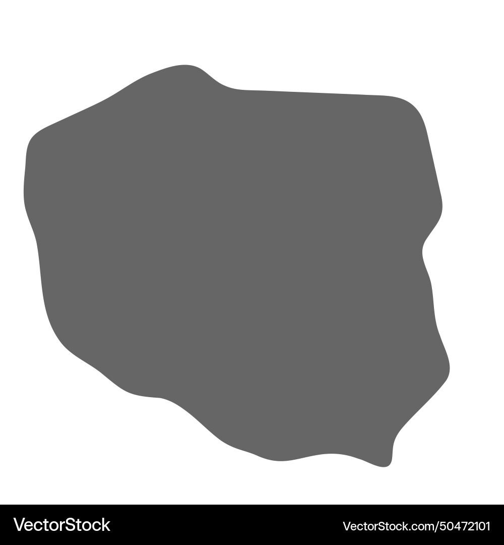 Poland simplified smooth country map Royalty Free Vector