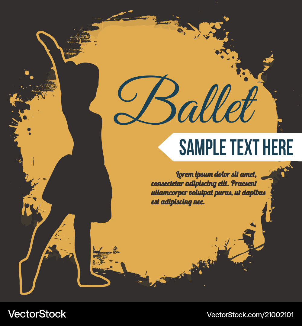 Retro ballet poster design Royalty Free Vector Image