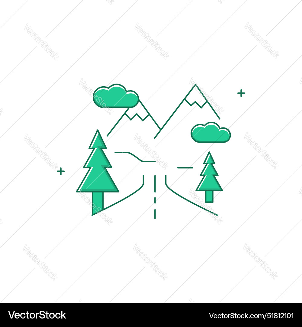 Road trip icon design Royalty Free Vector Image