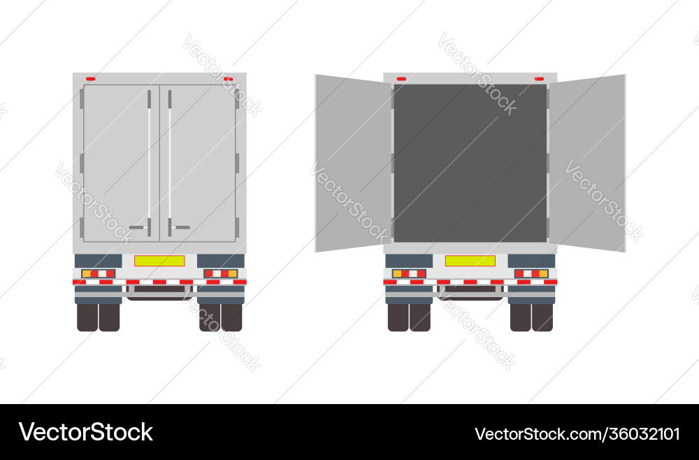 Truck in back van for delivery lorry Royalty Free Vector