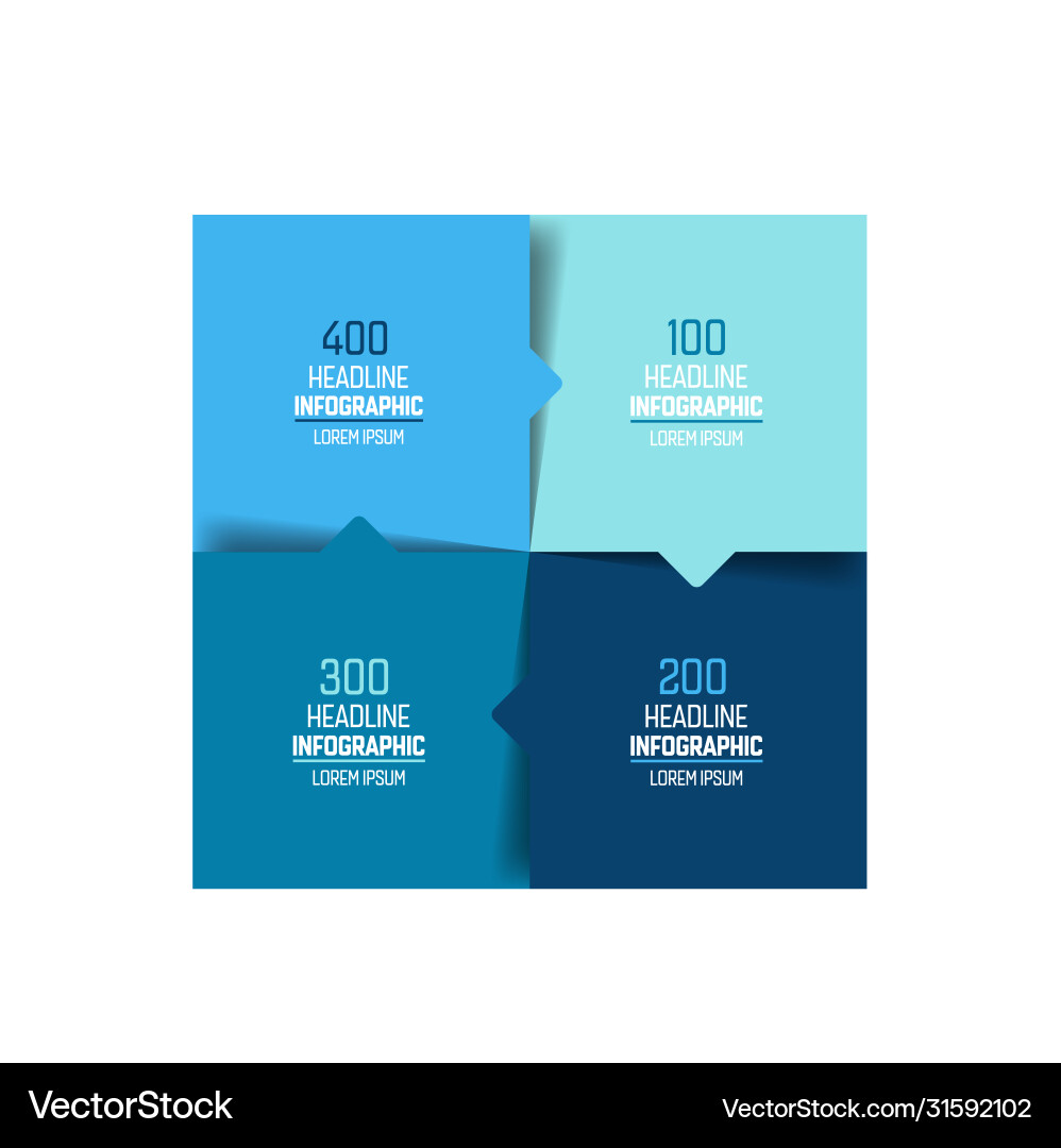 4 part chart scheme infographic Royalty Free Vector Image
