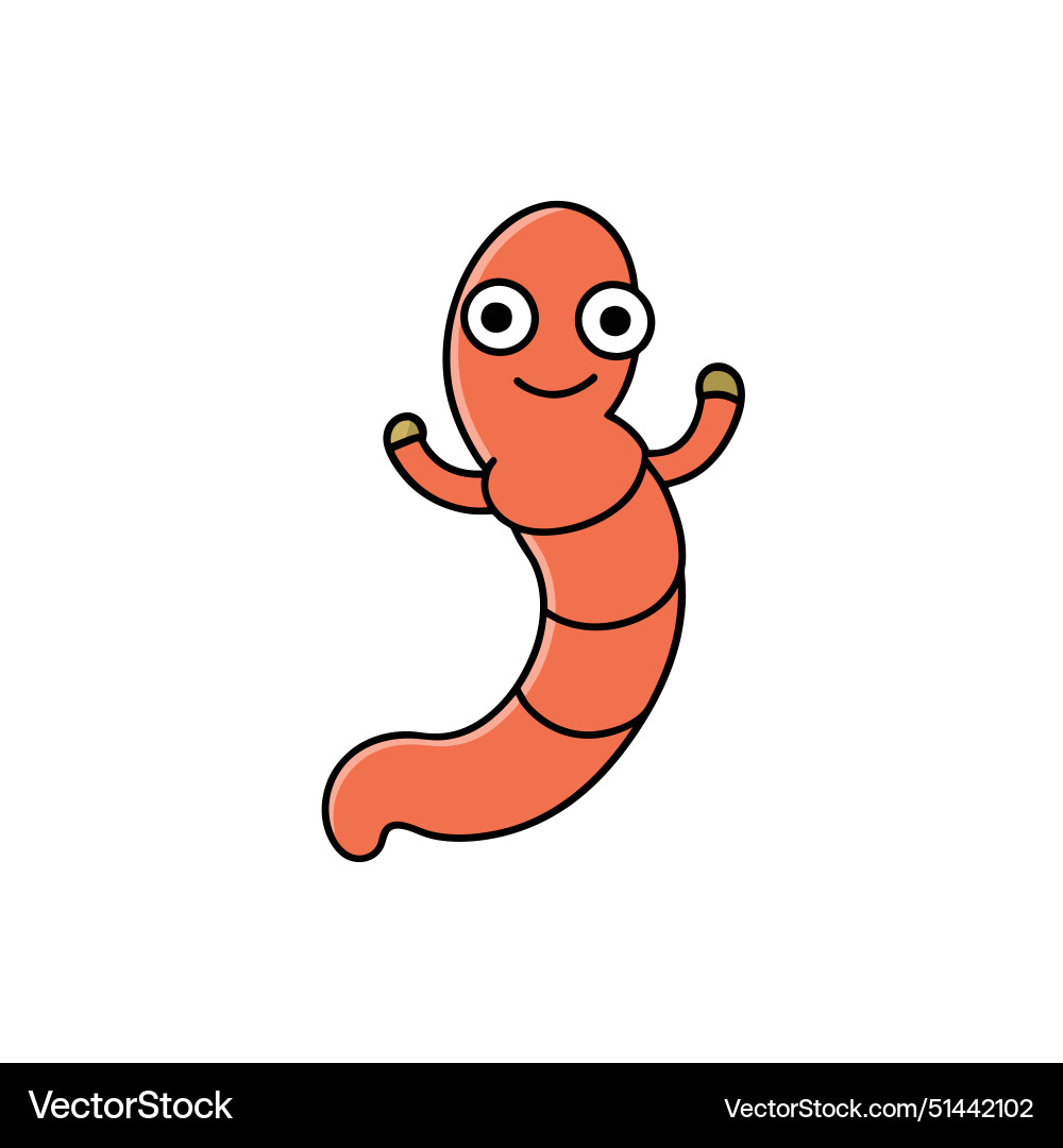 Antarctic scale worm dancing icon Royalty Free Vector Image