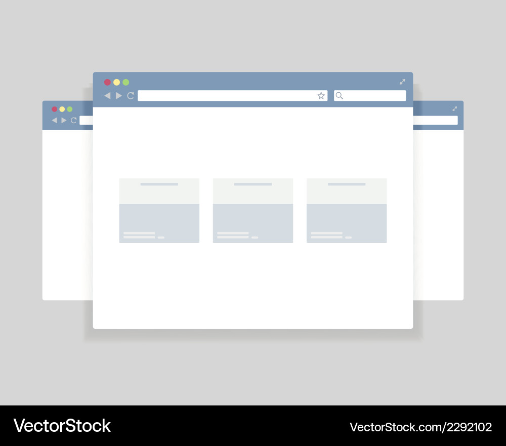 Browser windows design Royalty Free Vector Image