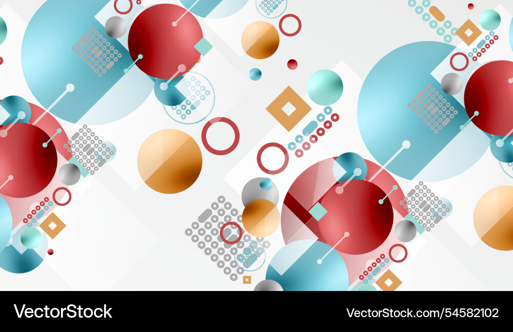 Circles and elements geometric abstract background