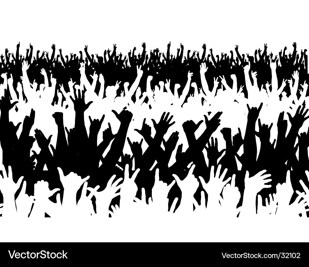 Concert crowd Royalty Free Vector Image - VectorStock