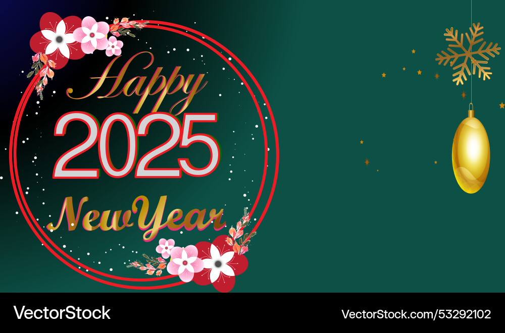 Happy new year banner design Royalty Free Vector Image