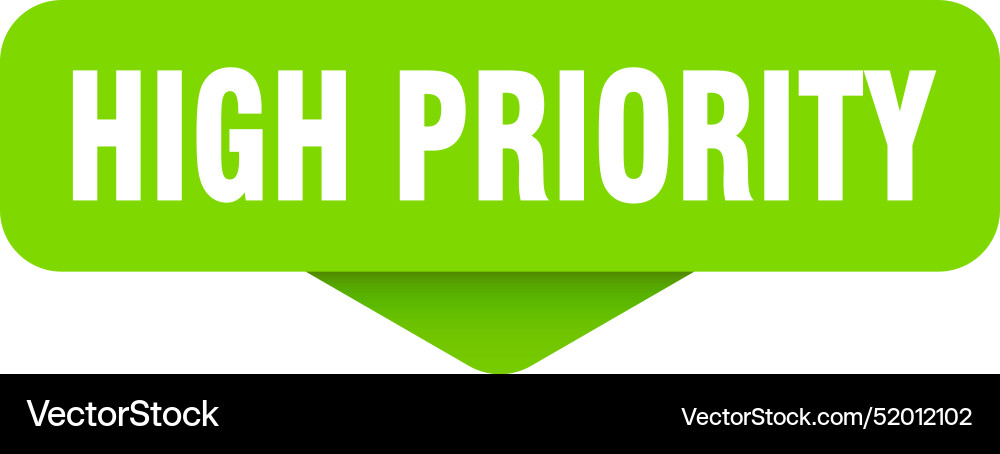 High priority sticker sign Royalty Free Vector Image