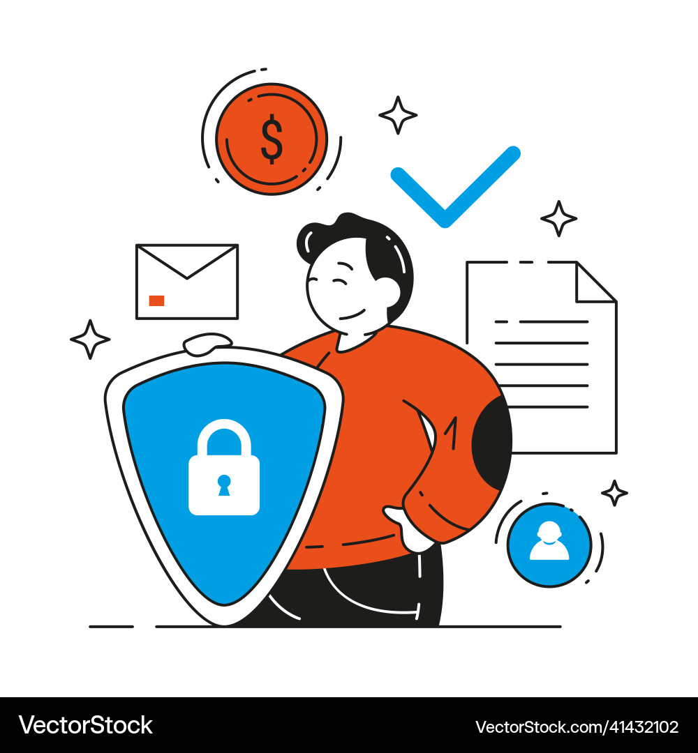 Money document personal account information Vector Image