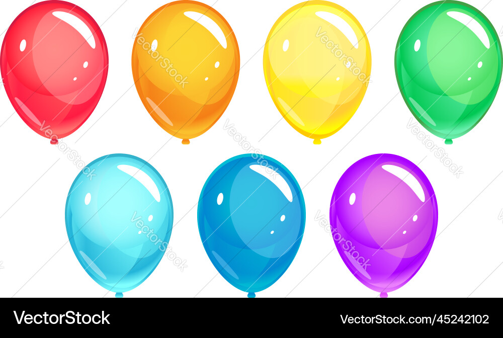 Set of colored balloons Royalty Free Vector Image