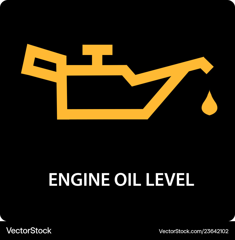 Warning dashboard car icon engine oil level Vector Image