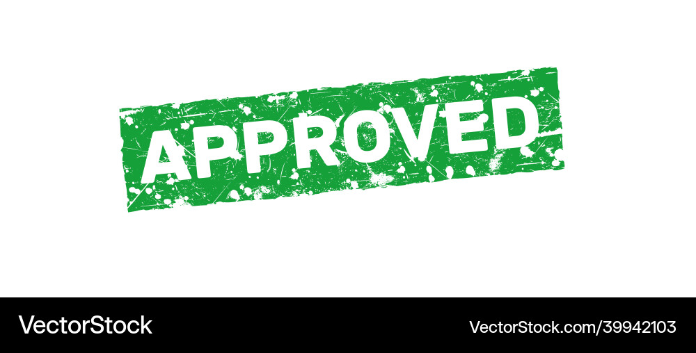 Approved grunge rubber stamp sign accept Vector Image