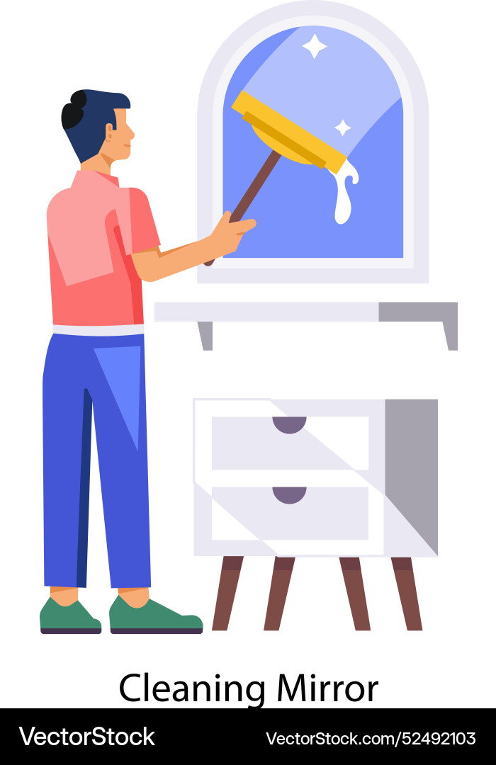 Basic rgbflat showing a person cleani Royalty Free Vector