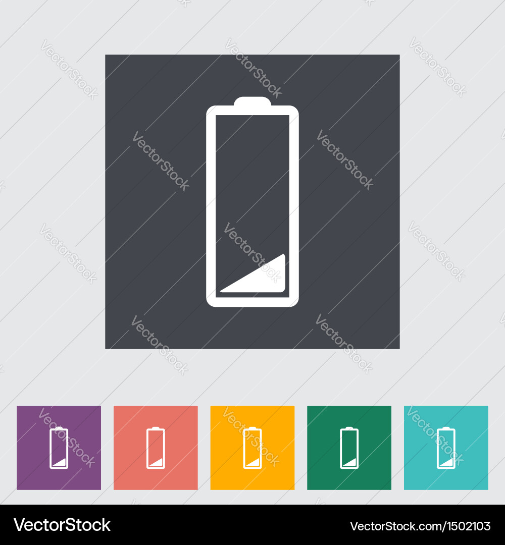 Battery Icon - Empty Charge Royalty Free Vector Image