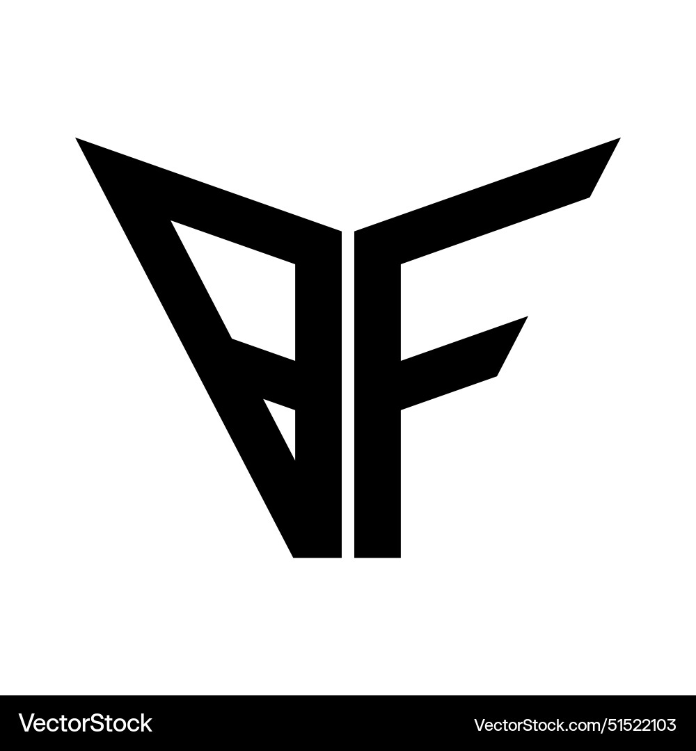Bf letter logo Royalty Free Vector Image - VectorStock