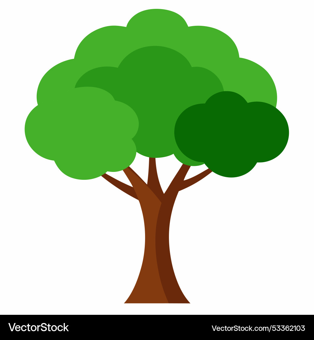 Coloring tree Royalty Free Vector Image - VectorStock