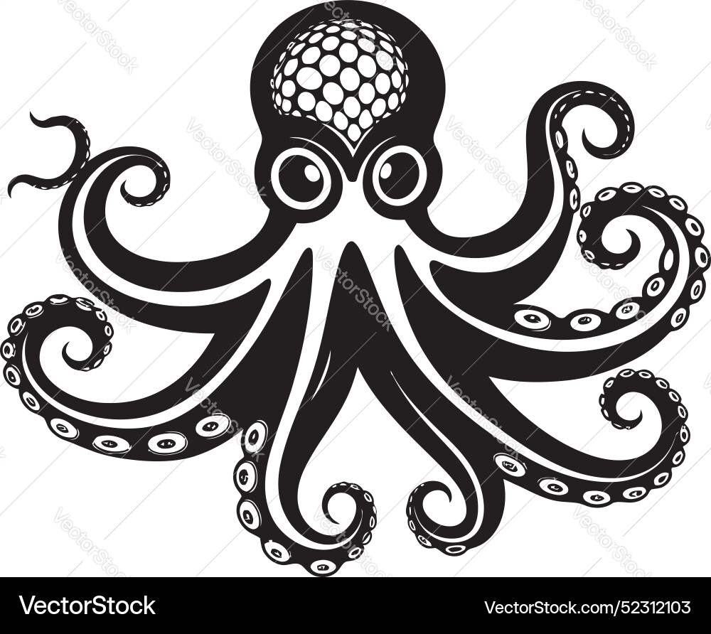 Deep sea dominion iconic emblem design abyssal Vector Image