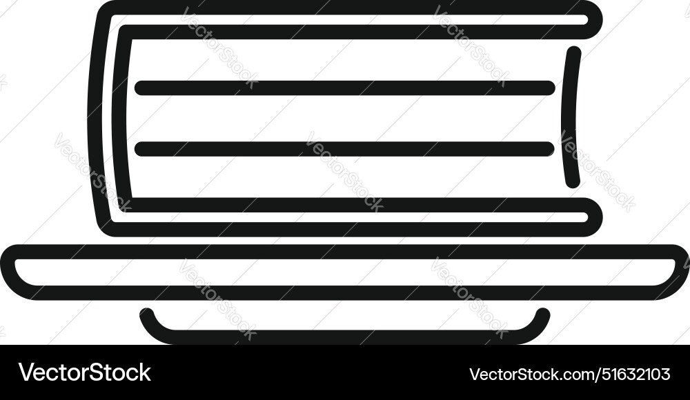 Delicious layered cake resting on a plate line art