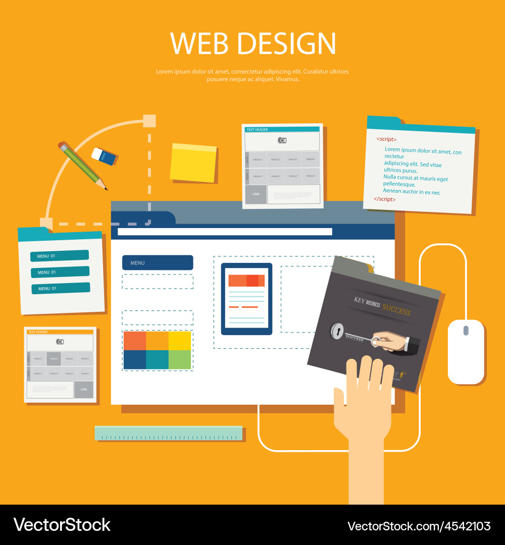 Digital Project Blueprint Royalty Free Vector Image