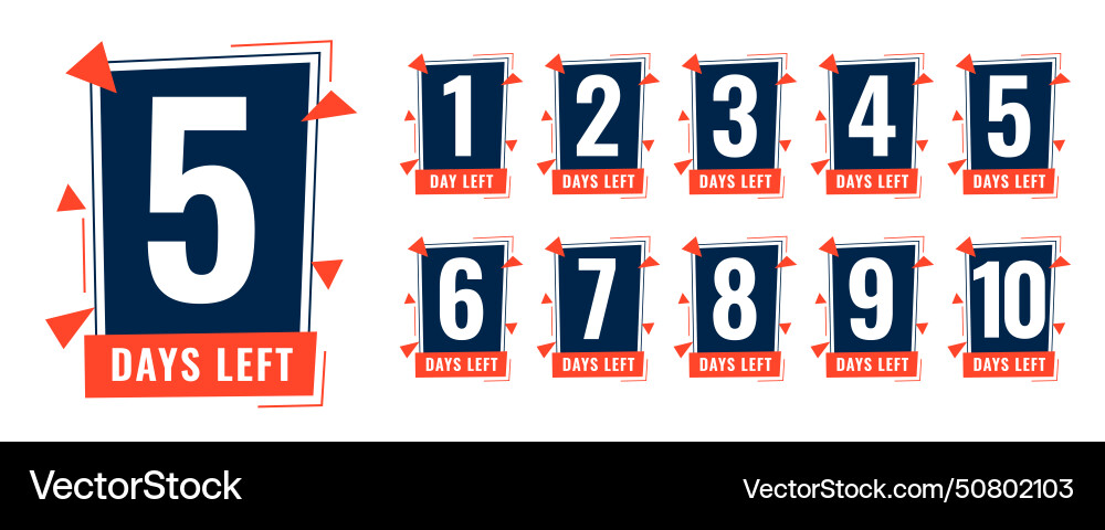 Last few days left template for coming soon Vector Image