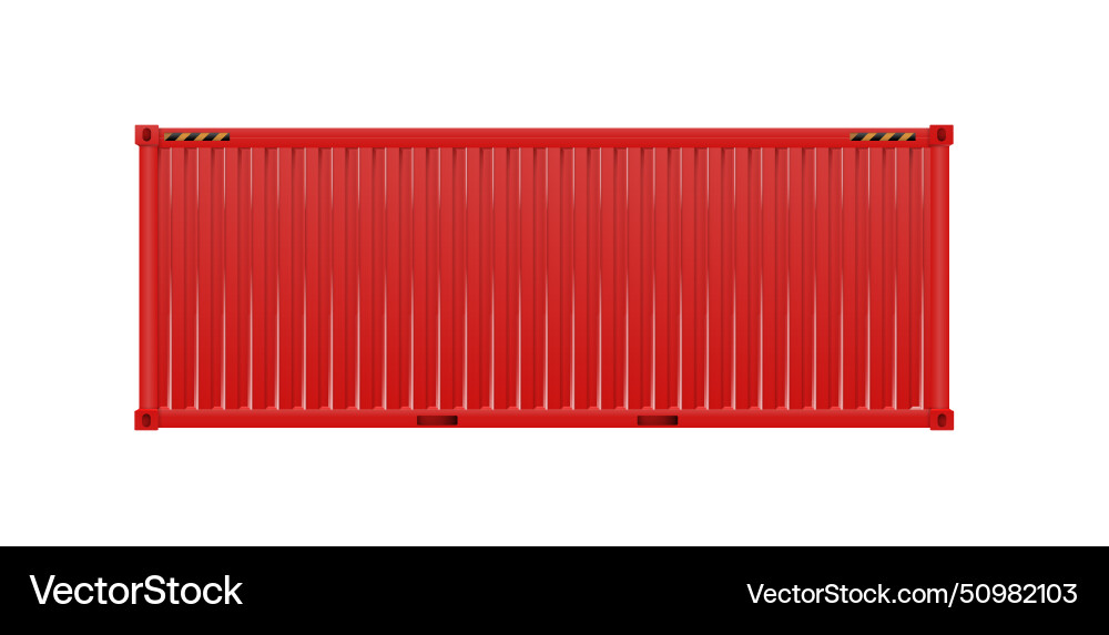 Red shipping cargo container twenty and forty feet