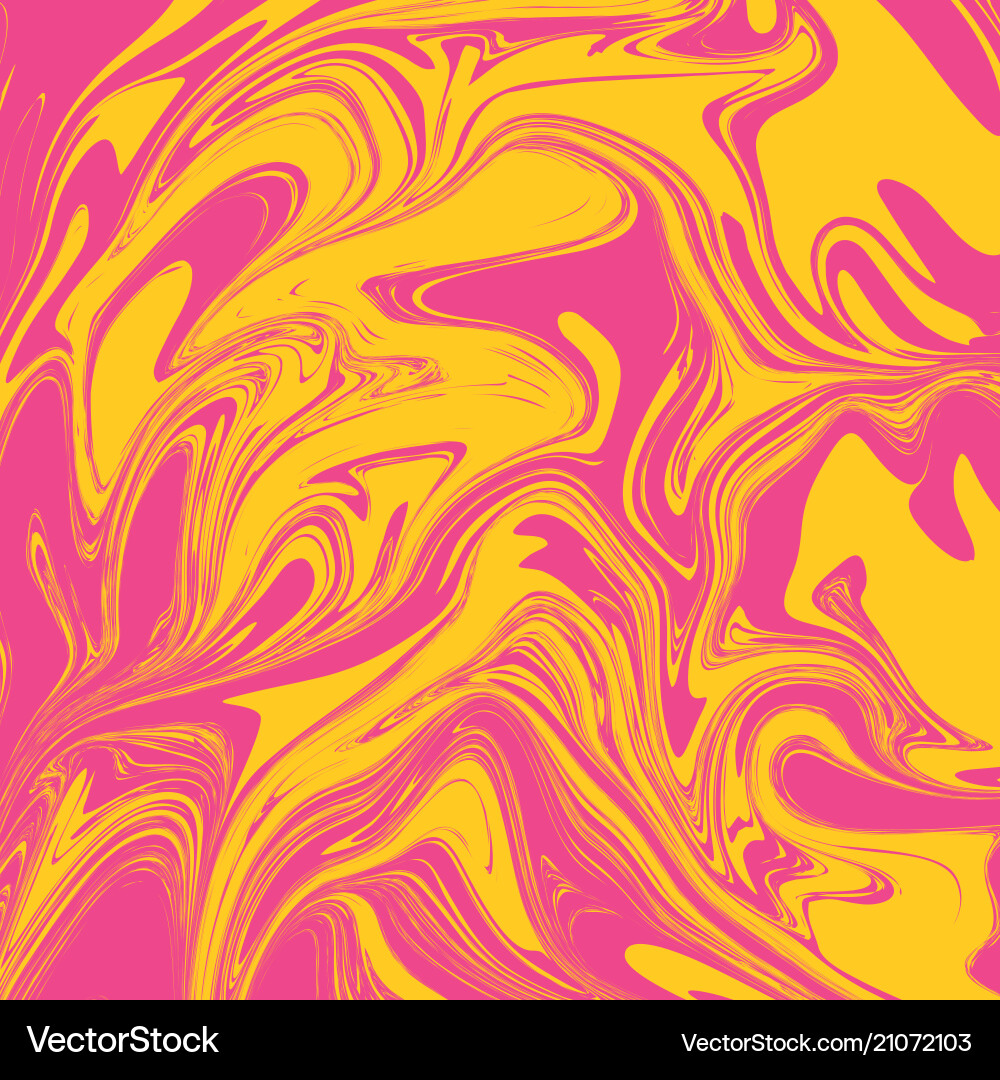 Rosey yellow liquid marble background Royalty Free Vector
