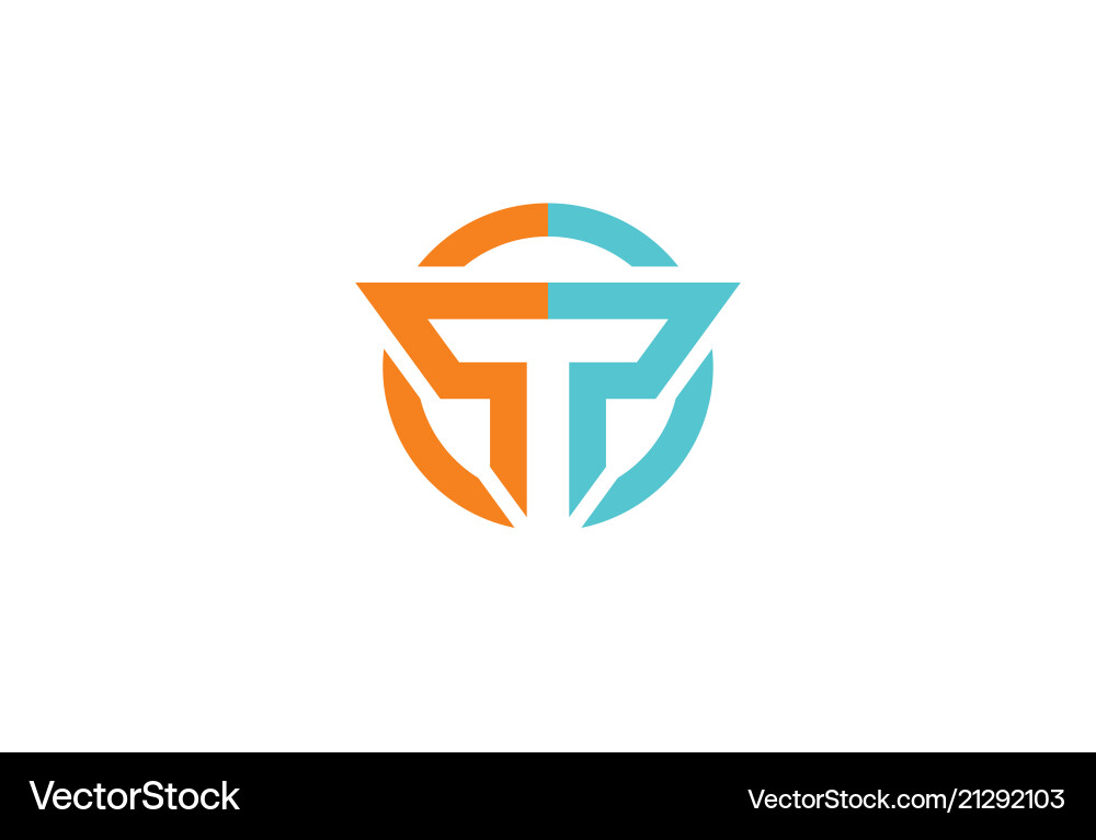 Round letter t logo Royalty Free Vector Image - VectorStock