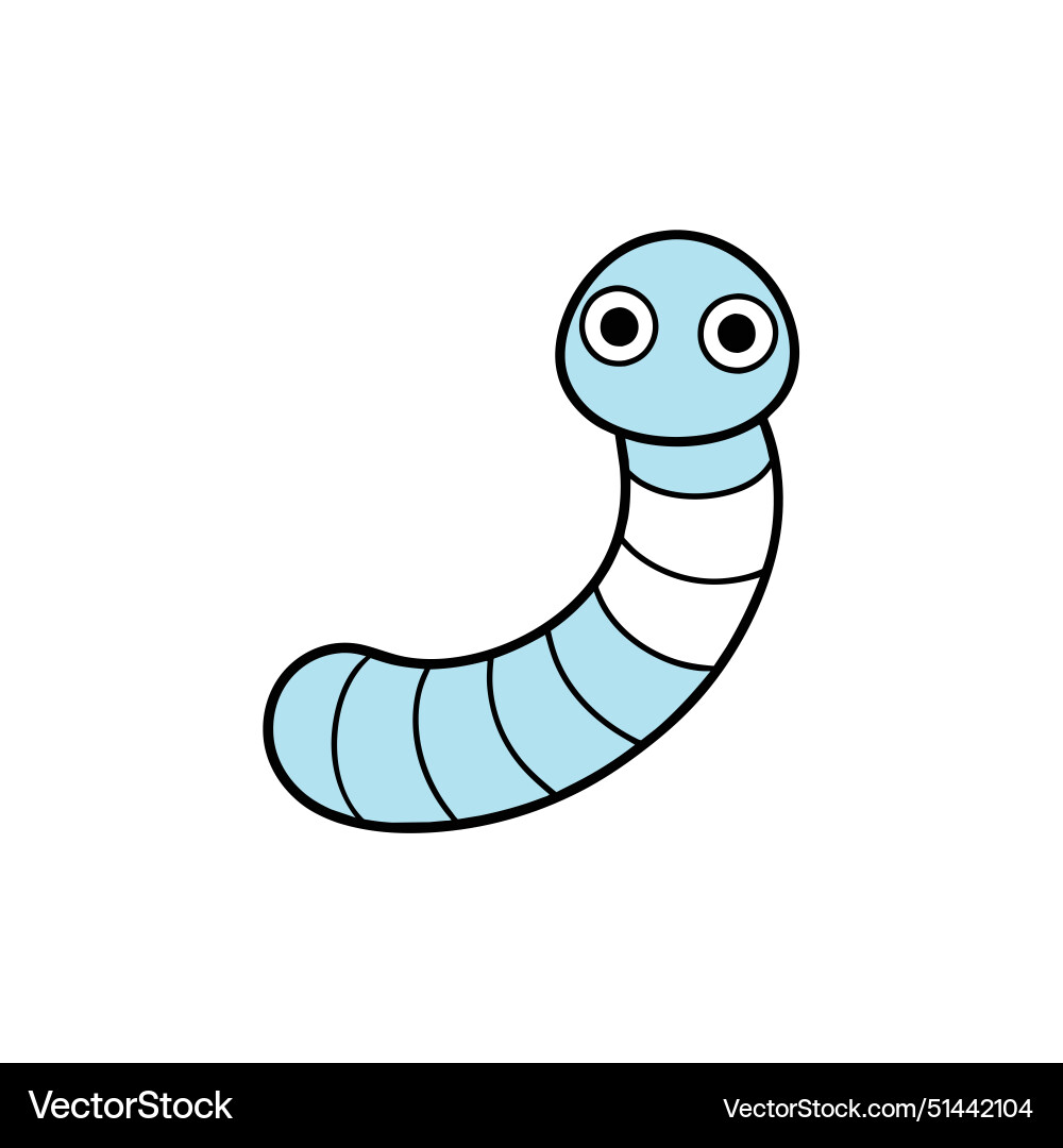 Antarctic scale worm goes icon Royalty Free Vector Image