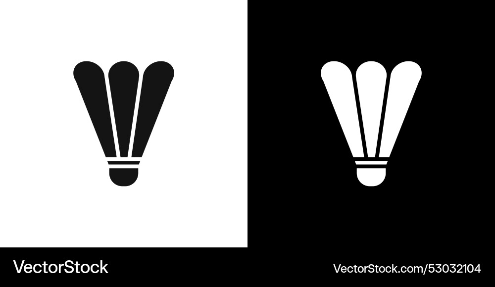 Badminton icon logo set Royalty Free Vector Image
