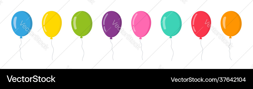 Balloon in cartoon style bunch balloons Royalty Free Vector