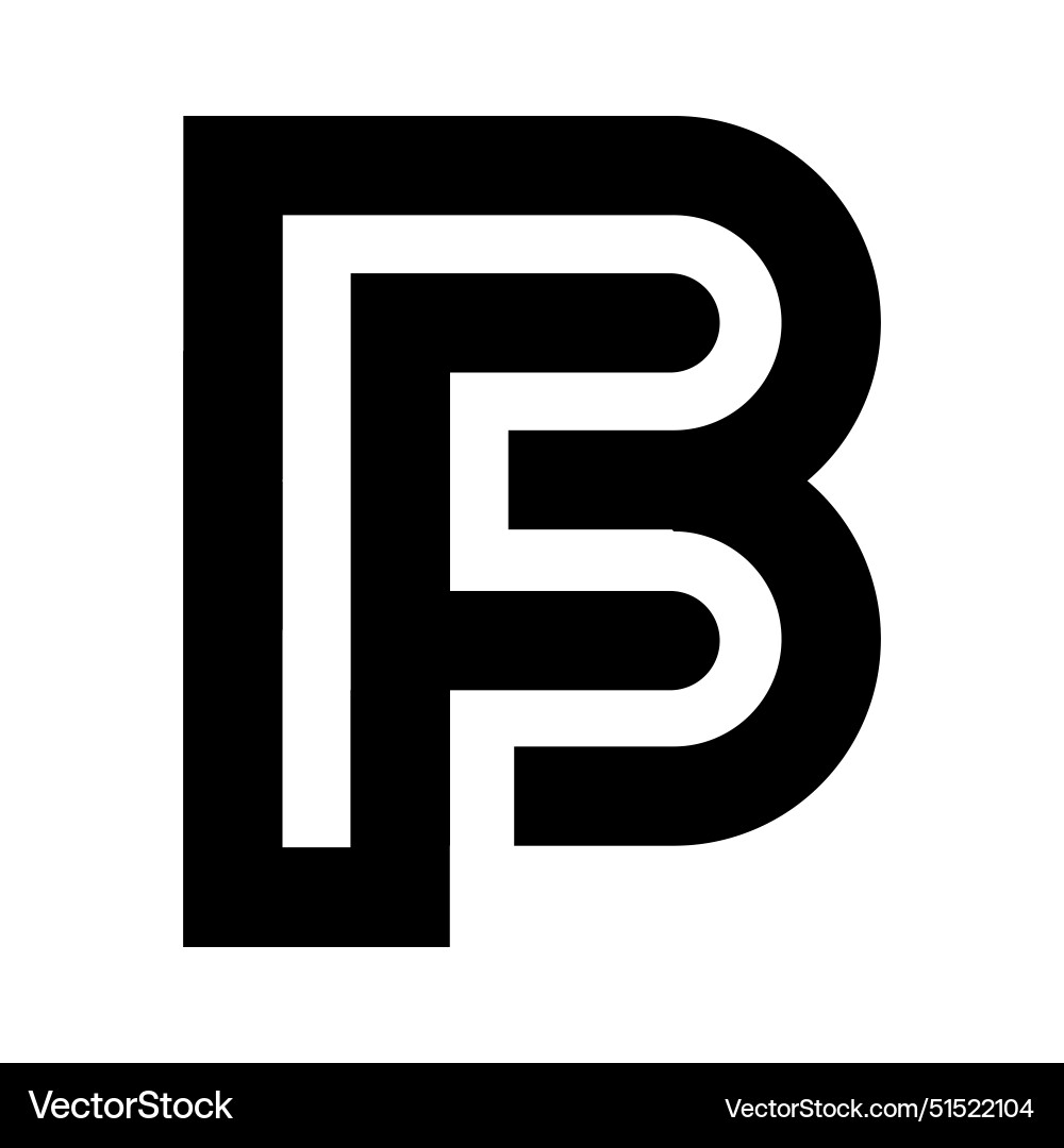 Bf letter logo Royalty Free Vector Image - VectorStock
