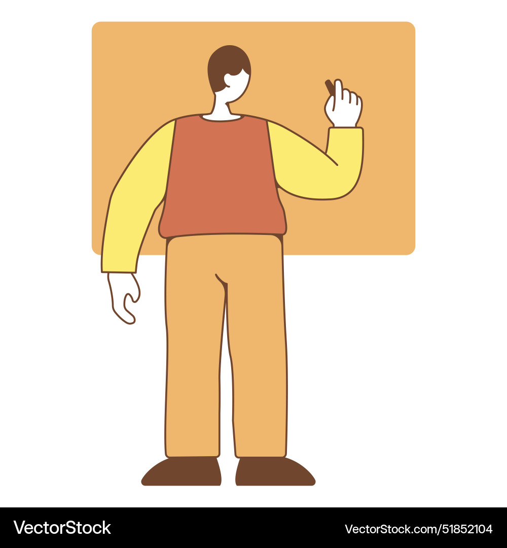 Boy high school student cartoon character Vector Image