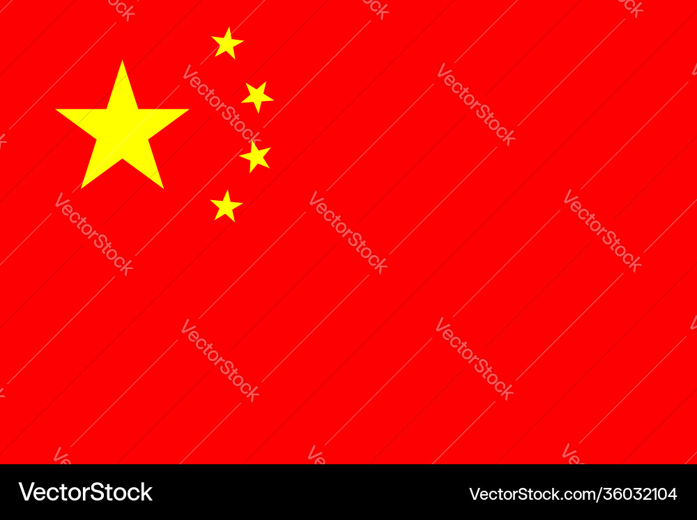 China flag icon chinese nation red Royalty Free Vector Image