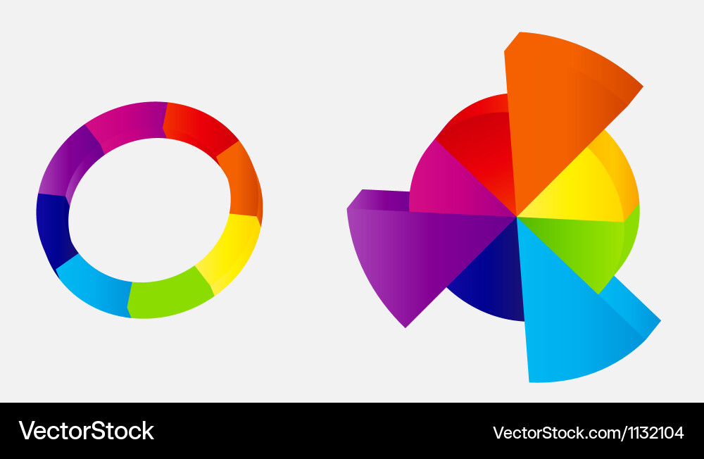 Concept of colorful circular banners with arrows Vector Image