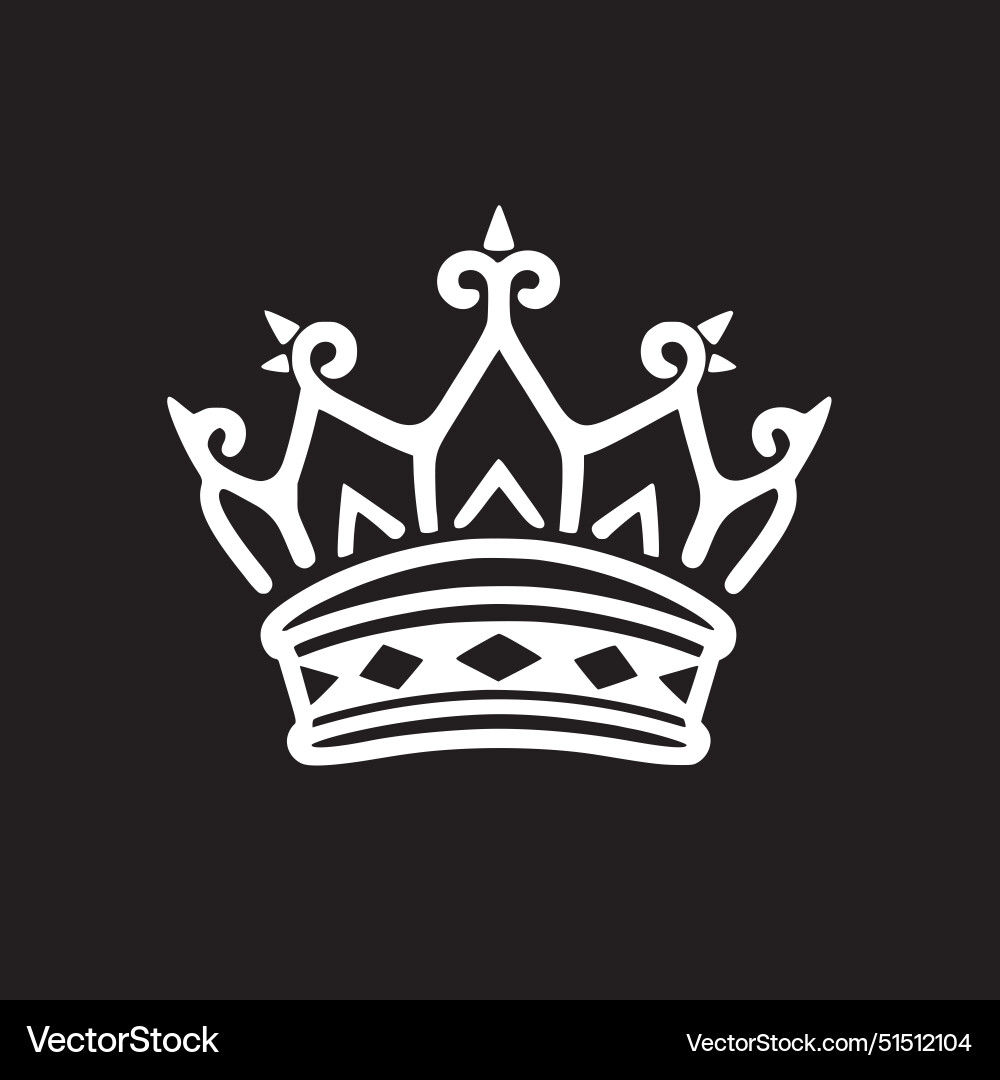 Crown - minimalist and simple silhouette Vector Image