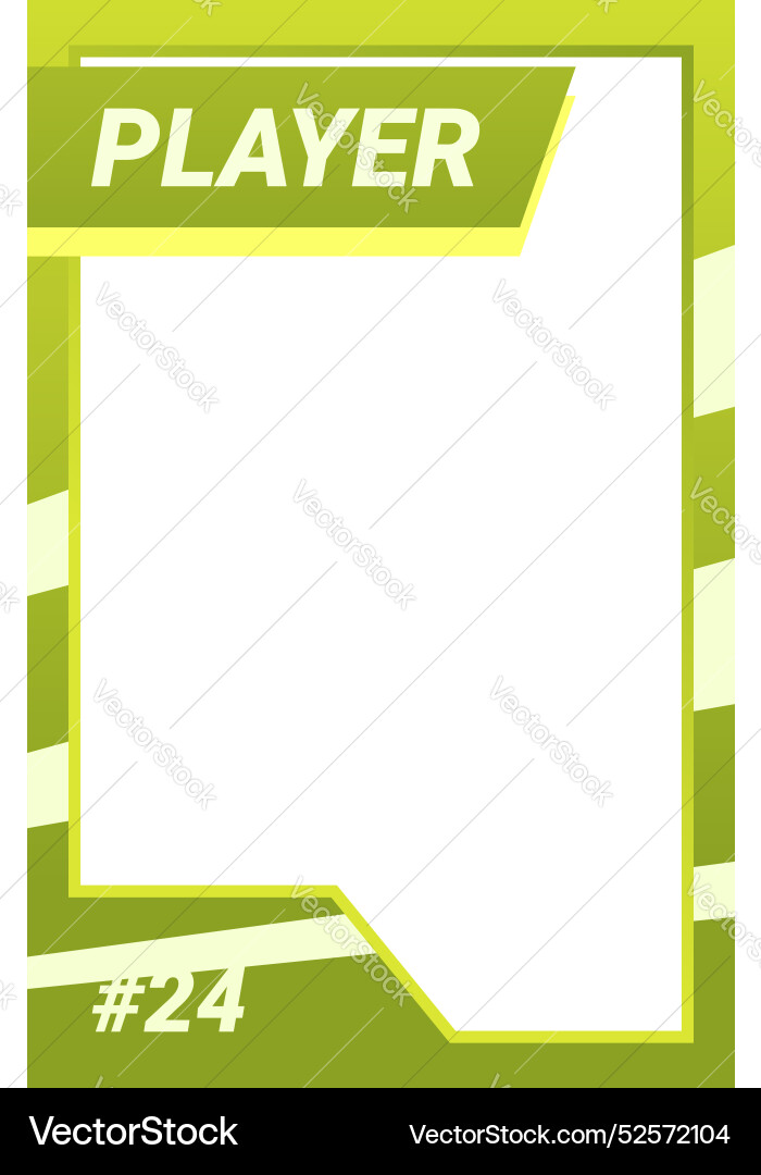 Green clean modern twitch overlay facecam player Vector Image