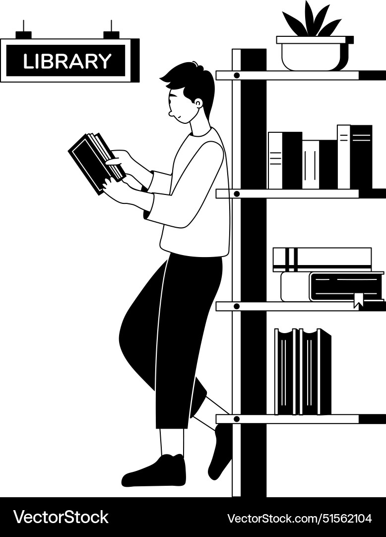 Library Royalty Free Vector Image - VectorStock